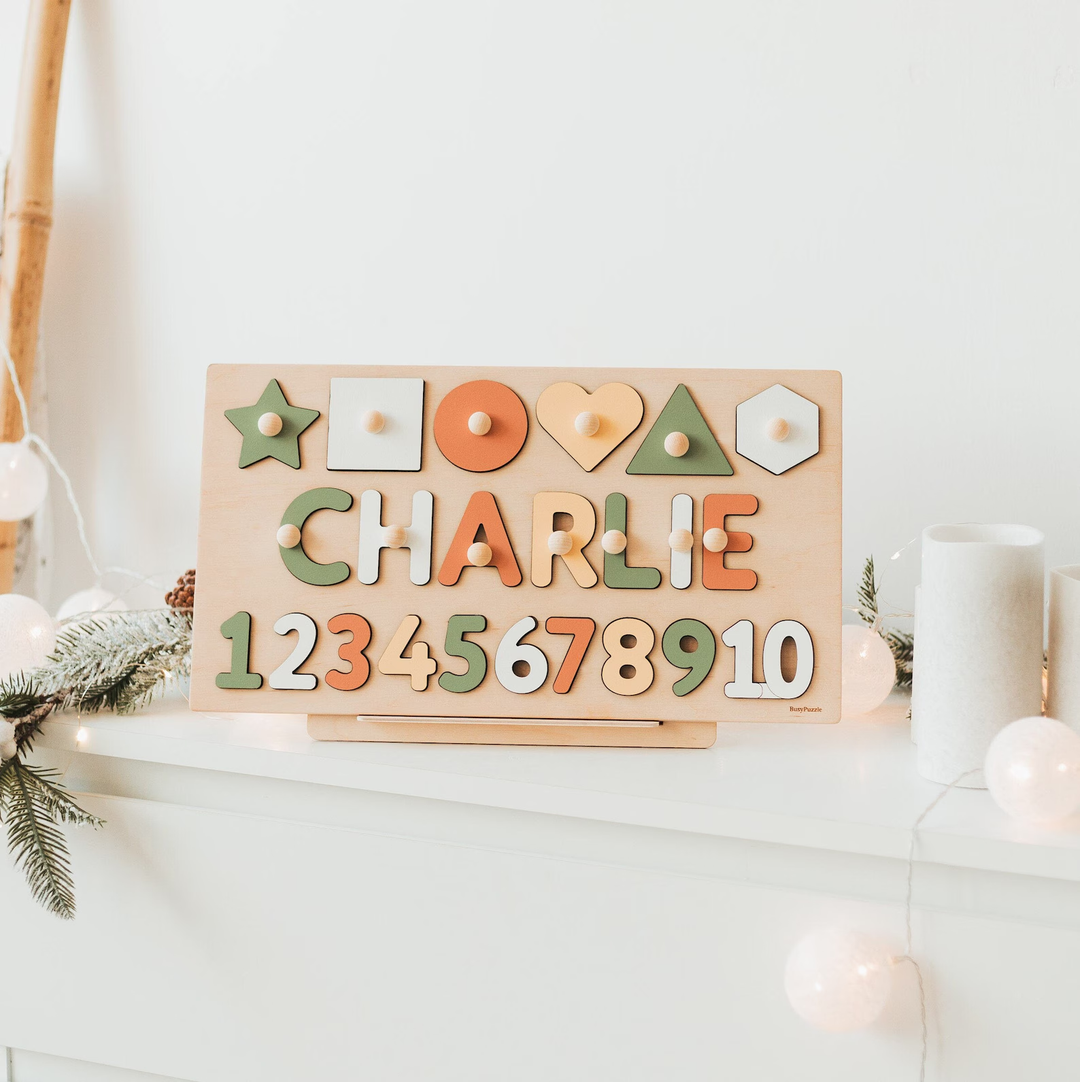 Educational Math Puzzle - Montessori Wooden Busy Board | Busy Puzzle ...