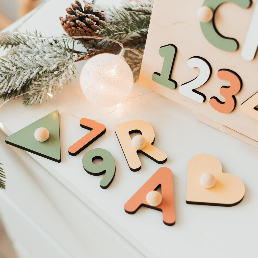 Educational Math Puzzle - Montessori Wooden Busy Board | Busy Puzzle ...